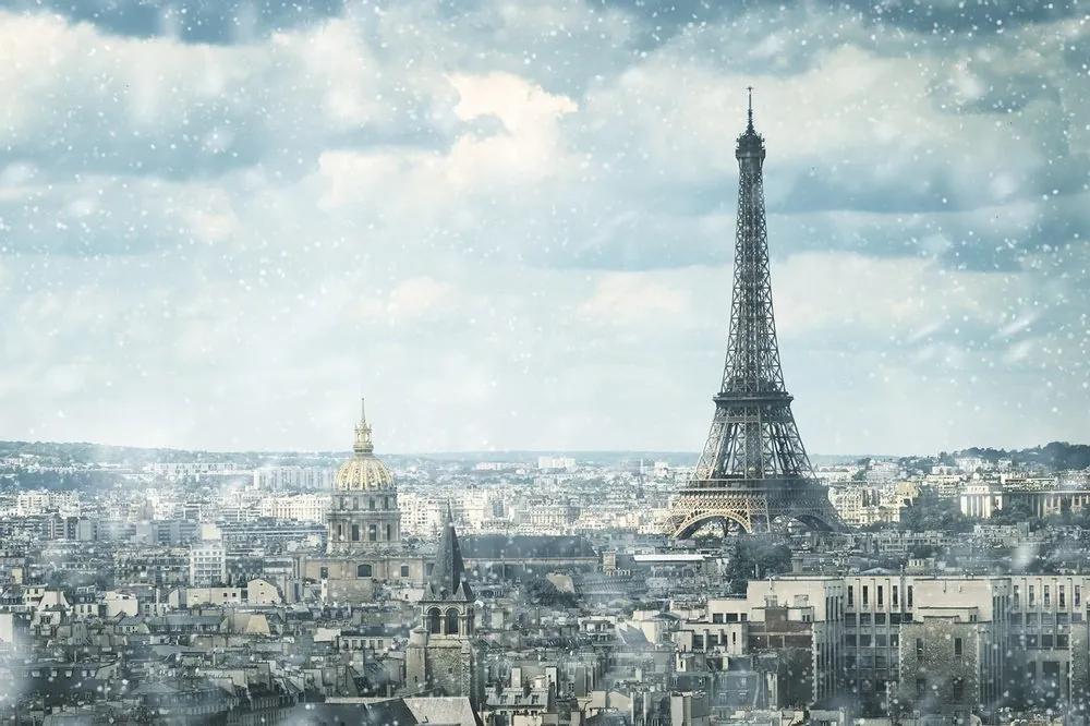 Fototapeta zimní Paříž - 225x150 cm