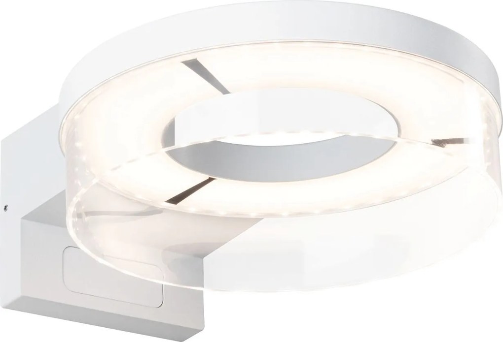 P 93112 LED venkovní nástěnné svítidlo Capea pohybové čidlo IP44 231mm 3000K 8 / 1x1,2W 230V bílá hliník - PAULMANN