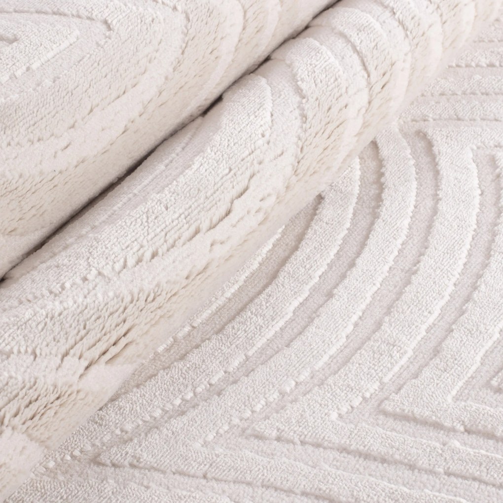 Ayyildiz, Kusový koberec Sahara 1113 Cream, 200x290, bílá, obývací pokoj