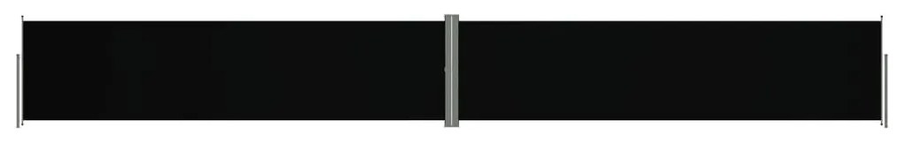 Zatahovací boční markýza černá 160 x 1 200 cm,  318066