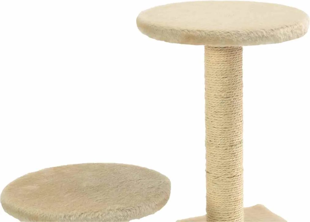 Škrabadlo pro kočky sisalové sloupky 60 cm béžové 170519