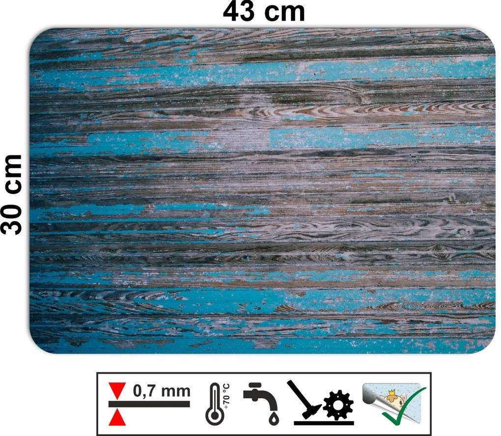 PokojovaDekorace.cz, Prostírání - 085, Modré dřevo, 43x30cm