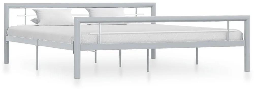 Petromila Rám postele šedobílý kov 180 x 200 cm