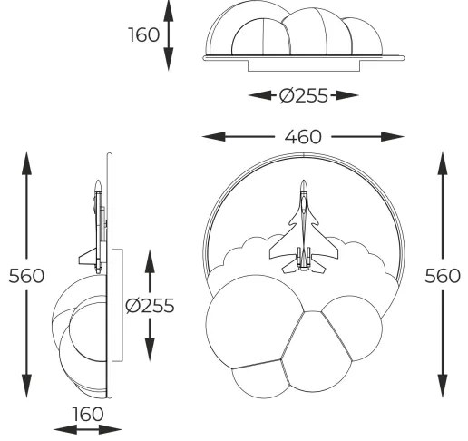 Zuma Line MX4024-1-3WT - LED Stropní svítidlo FOCUS LED/37W/230V