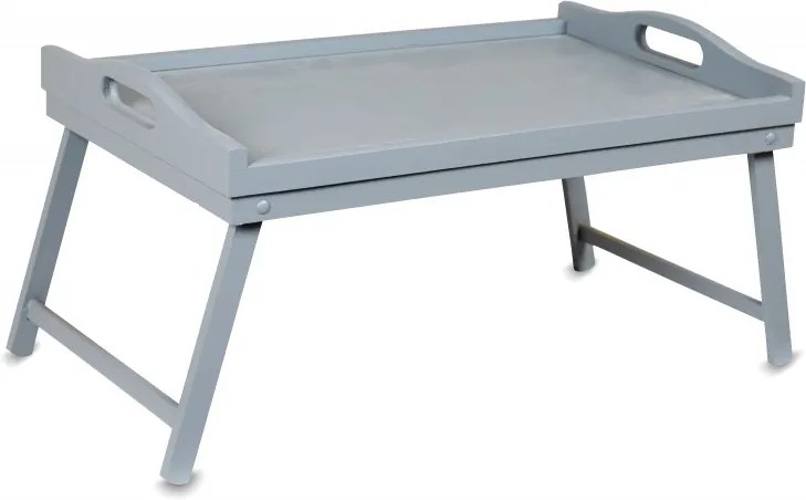 Dřevobox Dřevěný rozkládací stolek - šedý