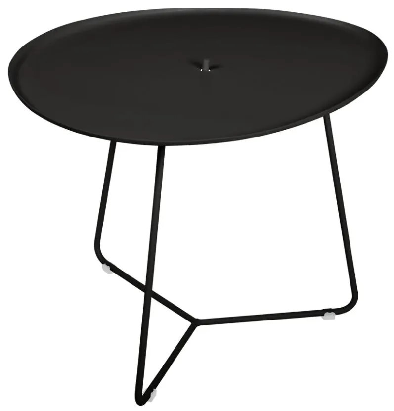 Černý kovový konferenční stolek Fermob Cocotte 44 x 55 cm
