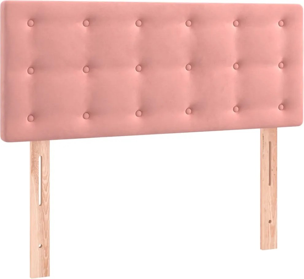 Box spring postel s matrací růžová 120 x 200 cm samet 3141538