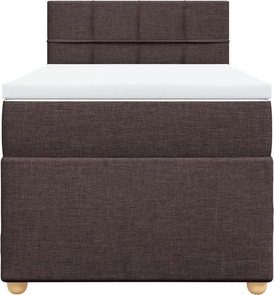 Box spring postel s matrací tmavě hnědá 80x200 cm textil 3286510