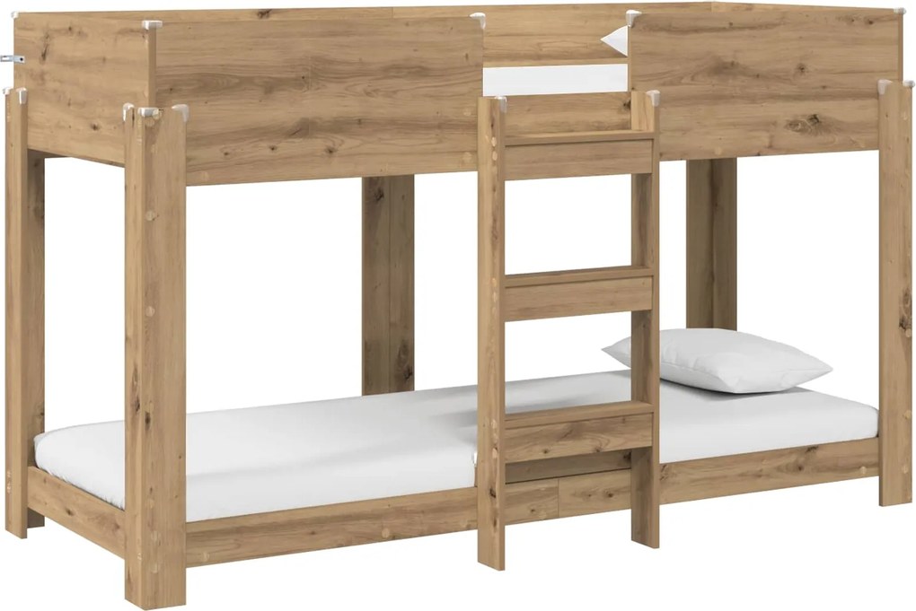 Patrová postel pro děti Artisanový dub 75 x 190 cm 3410546
