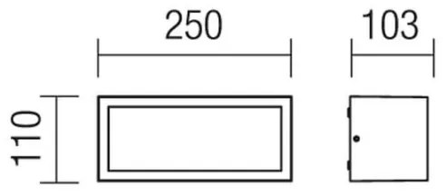 Redo 9899 - Venkovní nástěnné svítidlo BRICK 1xE27/23W/230V IP54 hnědá