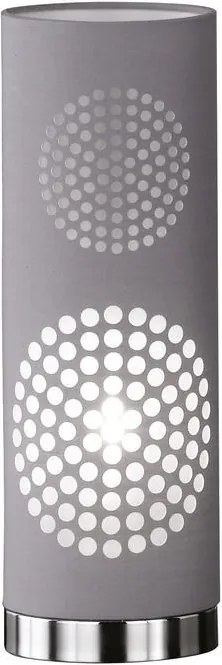 Fisher-Honsel 96501 Joona, lampa z šedého textilu s dekorem, 1x25W E14, výška 35cm