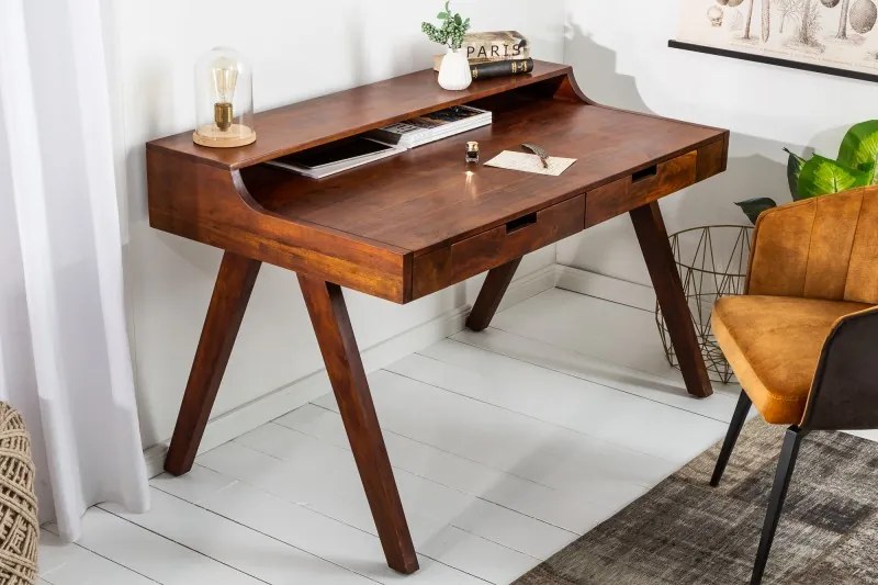Designový psací stůl Freddo 100 cm akácie - skladem
