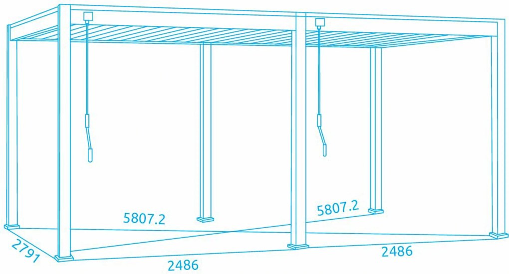 Rojaplast | Bioklimatická pergola INTRO NEO 5,3x3 m, hliník/ocel - volně stojící | 11640705