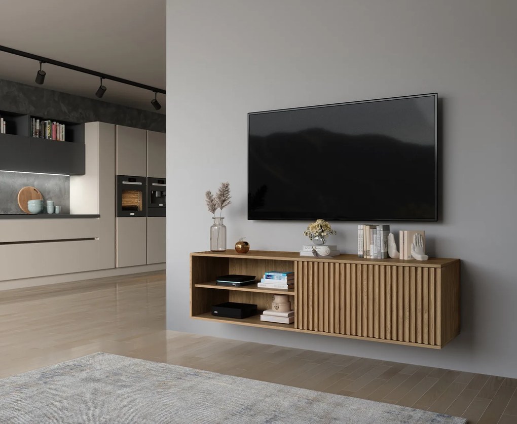 Entsian 150 TV skříňka Závěsný Řemeslný dub