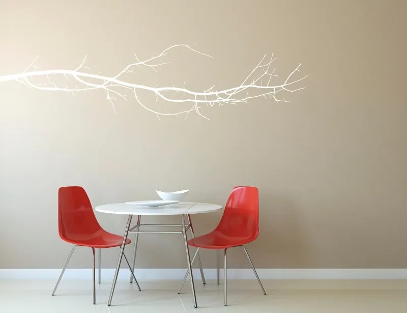 WALLVINIL Samolepky na zeď - Větev stromu Barva: Bílá, Velikost: 240x60 cm, Pravá / Levá: LEVÁ (strom/větev směřuje doleva)