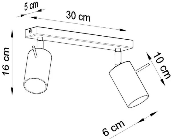 Sollux SL.0088 - Bodové svítidlo RING 2 2xGU10/10W/230V bílá