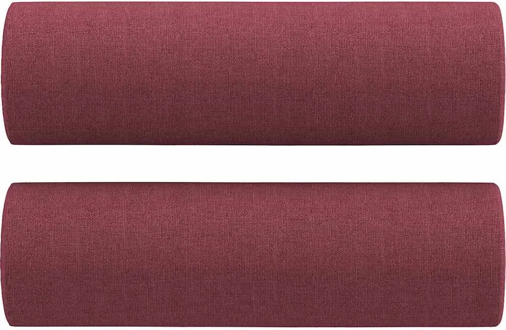 3dílná sedací souprava s polštáři vínová textil 3201832