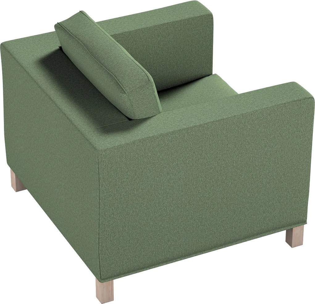 Potah na křesko IKEA Karlanda, krátký barva zelená látka pletený vzor