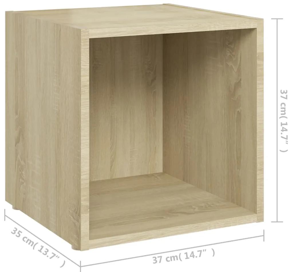 vidaXL TV stolky 4 ks dub sonoma 37 x 35 x 37 cm kompozitní dřevo