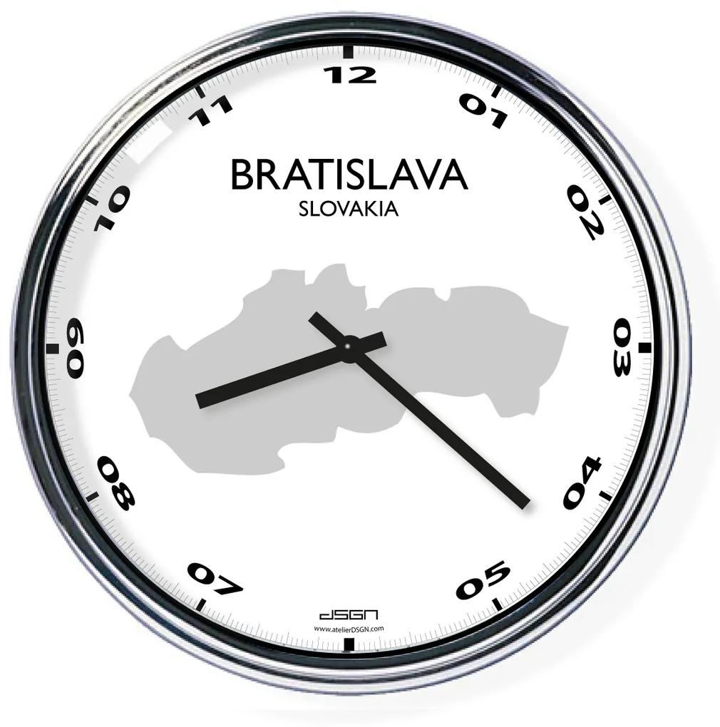 Kancelářské nástěnné hodiny: Bratislava (32 cm), Výběr barev Tmavé