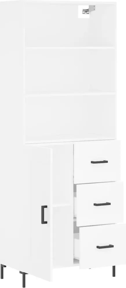 Skříň highboard bílá 69,5 x 34 x 180 cm kompozitní dřevo 3190021