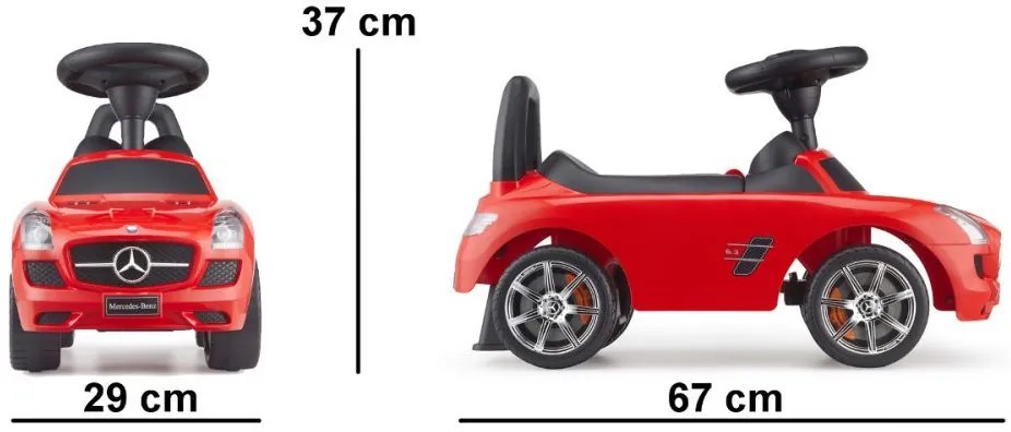 EcoToys Dětské odrážedlo, vozítko Mercedes SLS, červená, 332