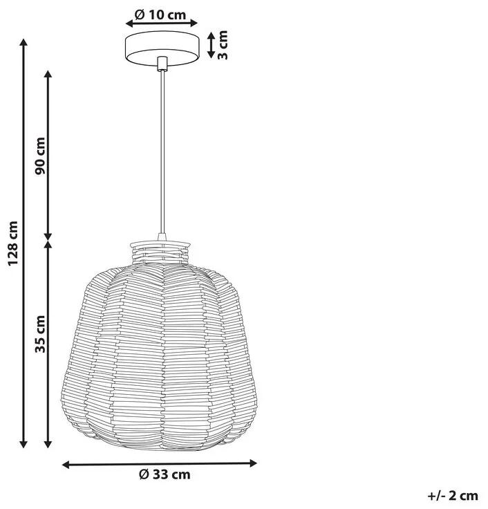 Ratanová závěsná lampa přírodní RAMENA Beliani