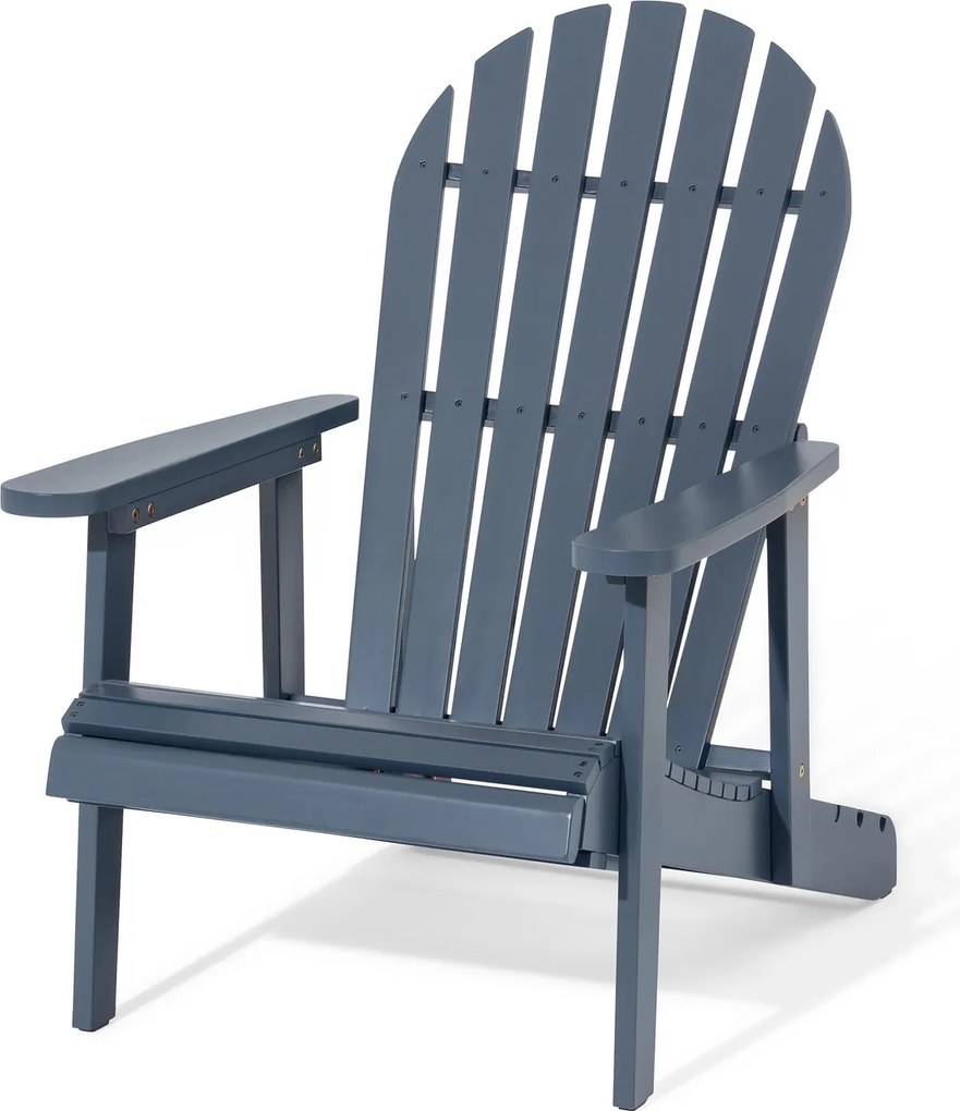 Tchibo - Relaxační křeslo Adirondack s výsuvnou podnožkou - barva: modrá