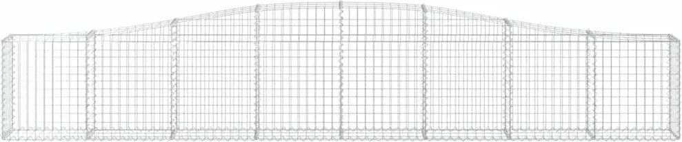 Klenuté gabionové koše 3 ks 400x30x60/80 cm pozinkované železo 3145801