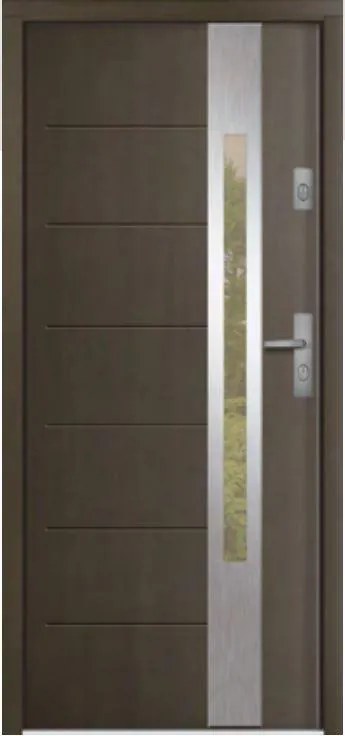 Vchodové dveře MIKEA Prima Thermo Elevado 1 T6 s vitráží