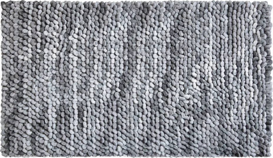 LineaDue PUNTO - Koupelnová předložka stříbrná šedá Rozměr: 60x100 cm