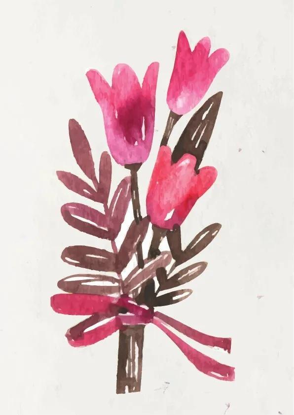 Plakát Malovaná kytice