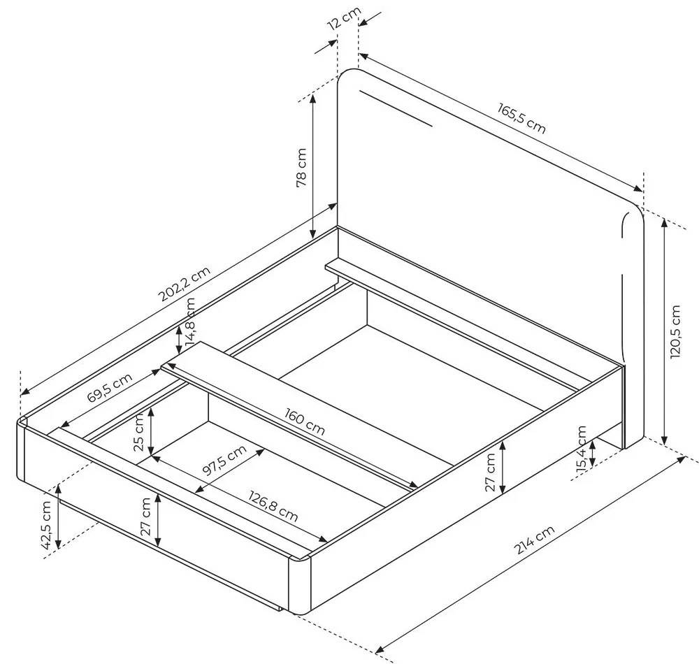 Ložnice LANTE b | sestava B | 4 díly | béžová/zlatá