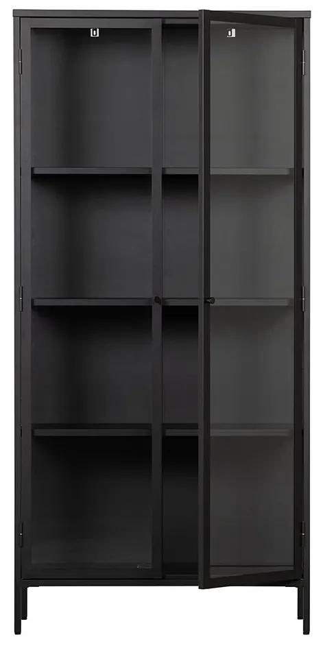 Ocelová skříň precious 190 x 90 cm černá MUZZA