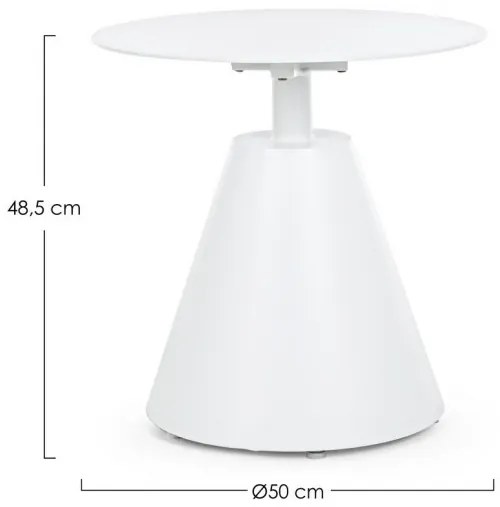 BIZZOTTO kulatý stolek ALOHA ø50 cm bílý 0660373
