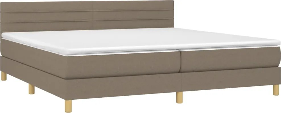 Box spring postel s matrací taupe 200x200 cm textil 3140725