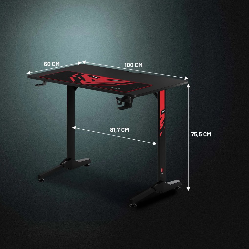 Herní stůl 100 cm černý: Diablo X-Mate 1000