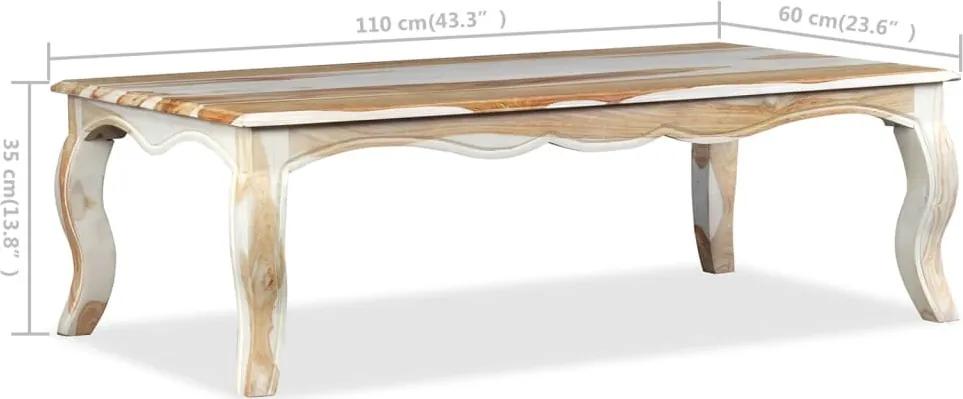 vidaXL Konferenční stolek, masivní sheesham, 110x60x35 cm [244346]