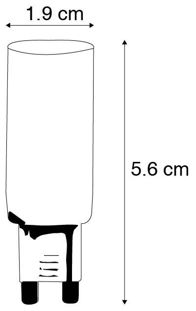 Sada 4 G9 3-stupňových stmívatelných LED žárovek 4,5W 500 lm 2700K
