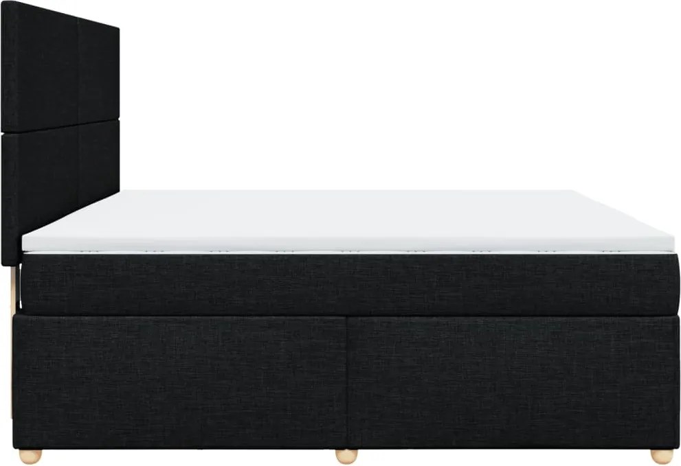 Box spring postel s matrací černá 180x200 cm textil 3291354