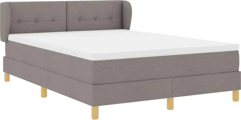 Postel s boxspringem s čelo Taupe 160 x 200 cm textil 3340224