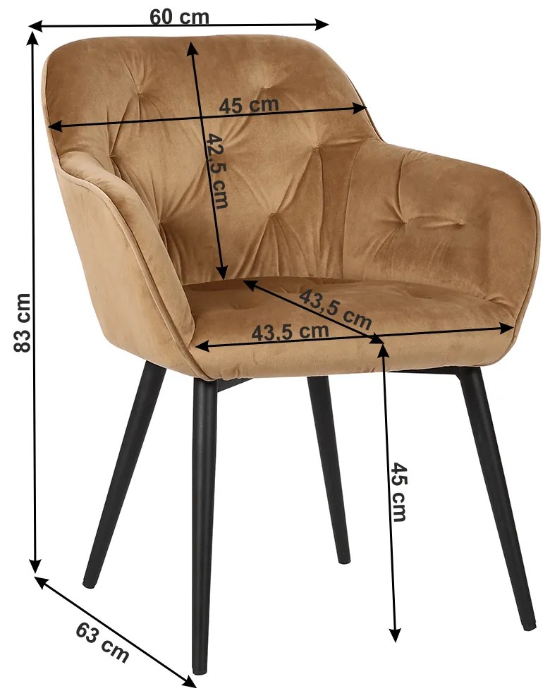 Tempo Kondela, s.r.o. Designové křeslo, Velvet hnědá/černá, BERILIO