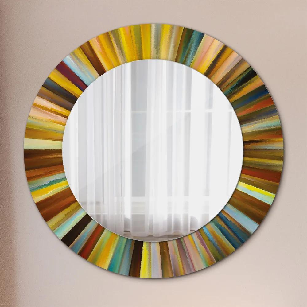 Kulaté dekorativní zrcadlo Abstraktní radiální vzor fi 50 cm