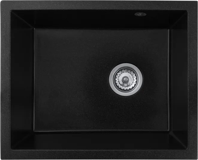 Gamma Decor 5040, 1-komorový granitový dřez 560x460x180 mm, černá skvrnitá, GMA-ZLE000081