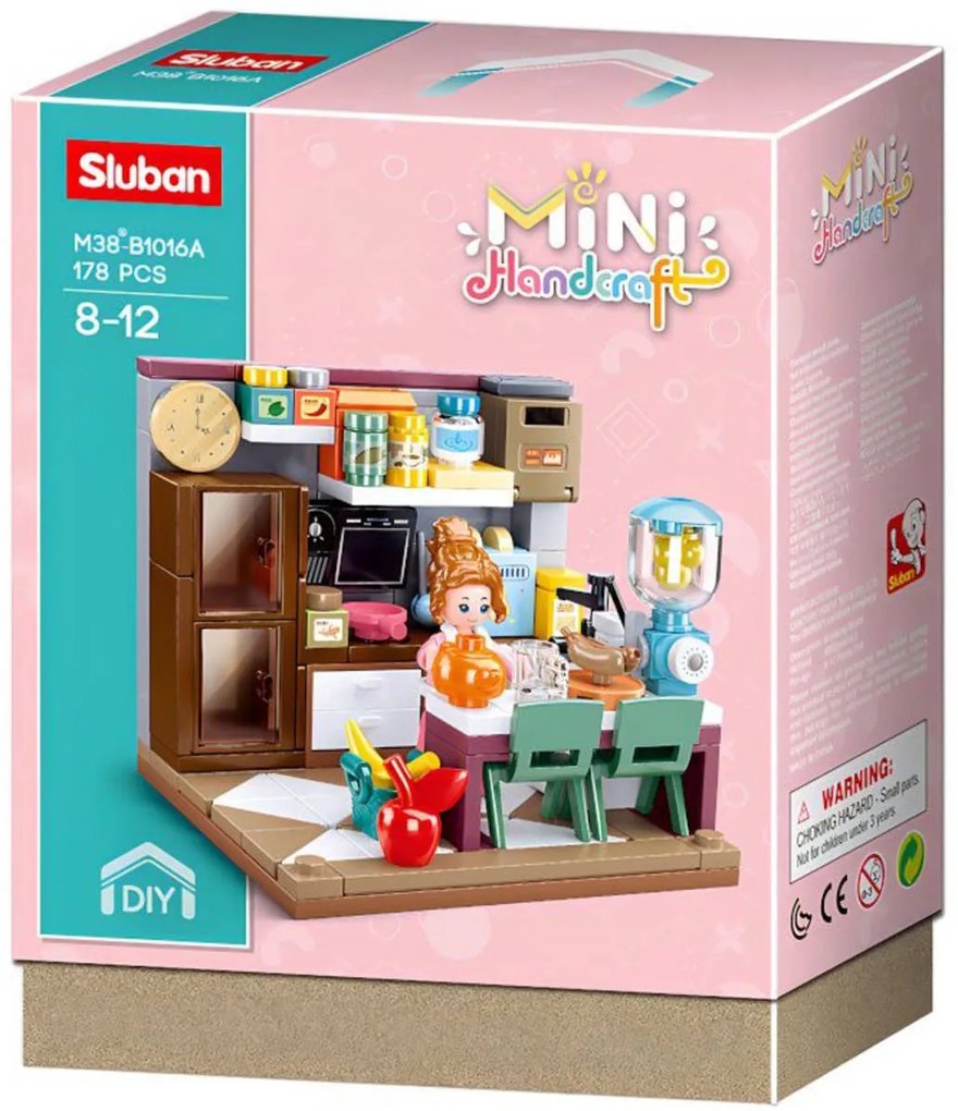 SLUBAN Mini Handcraft Kuchyň 178 dílků + 1 figurka STAVEBNICE b1016a