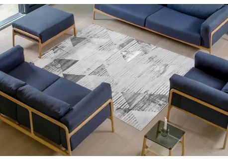 koberec LIRA E1627 Trojúhelníky geometrický, strukturální, moderní, g velikost 160x220 cm | krásné koberce cz