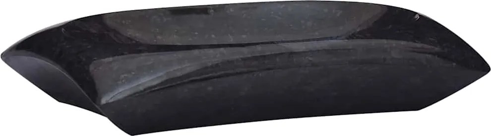 Umyvadlo černé 50 x 35 x 10 cm mramor 149166