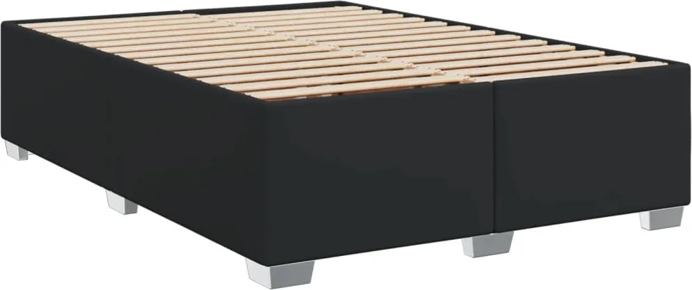 Box spring postel s matrací černá 140 x 190 cm umělá kůže 3290720