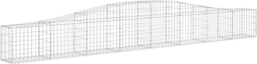 Klenuté gabionové koše 5 ks 400x30x40/60 cm pozinkované železo 3145790