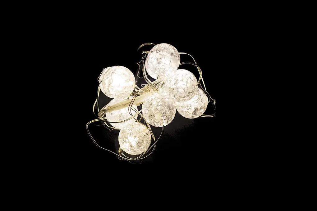 Nexos 41903 Vánoční dekorativní osvětlení - křišťálové kuličky - 10 LED